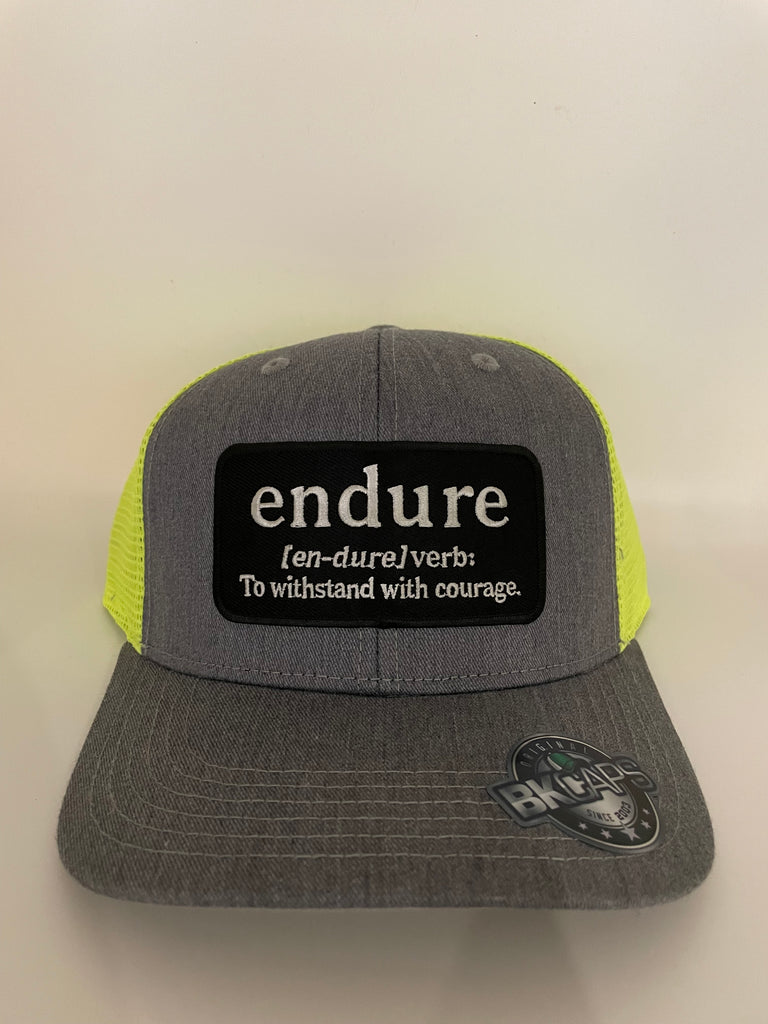 Grey and Neon Green Endure Trucker Hat – Endure Performance