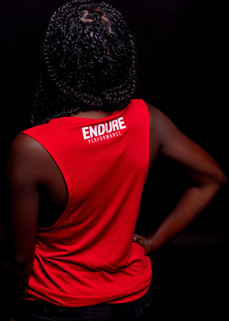 Endure Women's Muscle T-shirt (Red) – Endure Performance